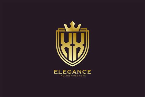 Initial Xx Elegant Luxury Monogram Logo Or Badge Template With Scrolls