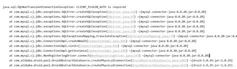 异常：mysql报错client plugin auth is required client plugin auth is required