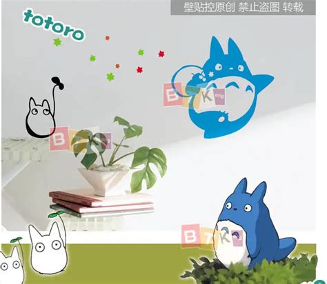 Dctal Totoro Decal Japanese Cartoon Totoro Wall Stickers Decal Wall