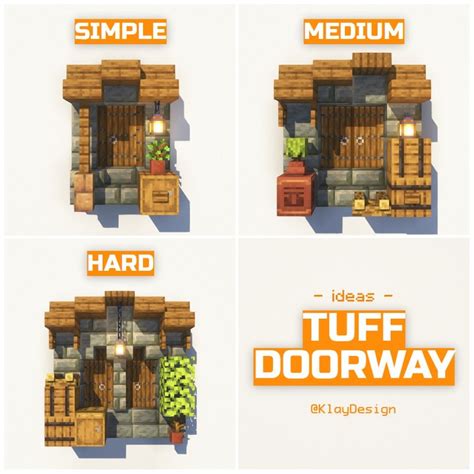 Thatklaypot Minecraft Builder On Instagram Tuff Doorways Heres