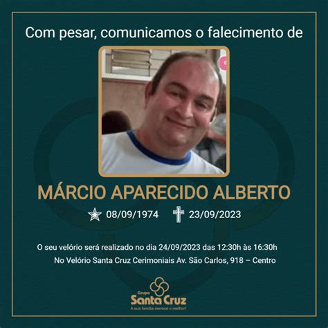 Grupo Santa Cruz comunica o falecimento aos 49 anos de Márcio
