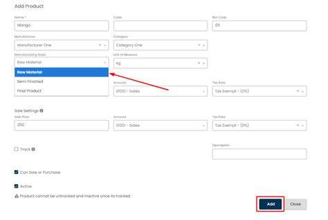 How To Create Raw Material Moneypex Support