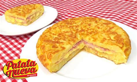 Tortilla de Patata Rellena de Jamón y Queso Receta
