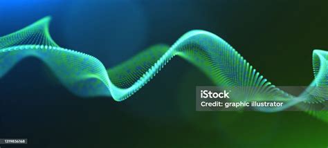동적 파란색과 녹색 도트 풍경 추상적 인 디지털 웨이브 배경 네트워크 데이터 구조 포인트 그리드 시각화 기술 벡터 그림 0명에 대한 스톡 벡터 아트 및 기타 이미지 Istock