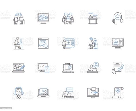 Workflow Outline Icons Collection Process Automation Management Flow Efficiency Productivity