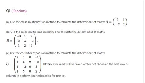 Solved Q Points A Use The Cross Multiplication Chegg Com