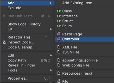 C How Can I Generate Api Controllers In Intellij Rider Stack Overflow