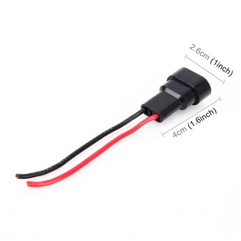 1 Pair 9005 9006 9012 Bulb Holder Base Male Socket With Wire