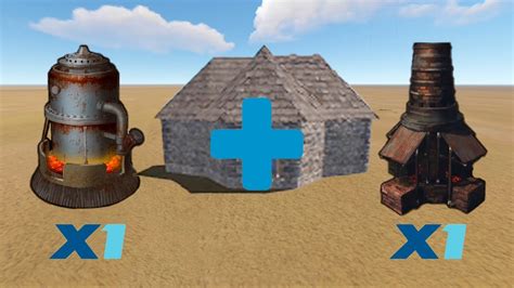 How To Build A Simple Large Furnace Base With Refinery RUST YouTube