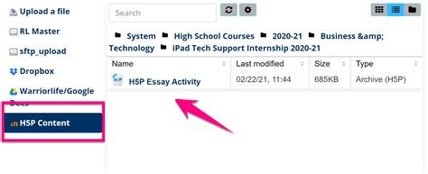 How To Add An H5P Activity On Your Moodle Page VCS IT Help Center