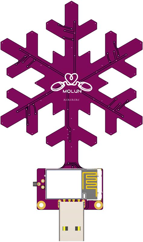 【molunsmarthome】ws2812b雪花灯 电子diy 芯查查