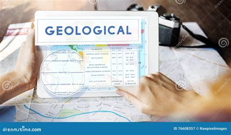 Continents Coordinates Exploration Geological Cartography Concep Stock Image Image Of