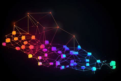 Blockchain Light Night Illuminated Premium Photo Illustration Rawpixel