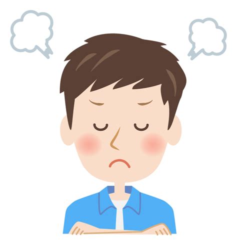 腕を組んで怒っている男性の顔のイラスト フリー素材 イラストミント