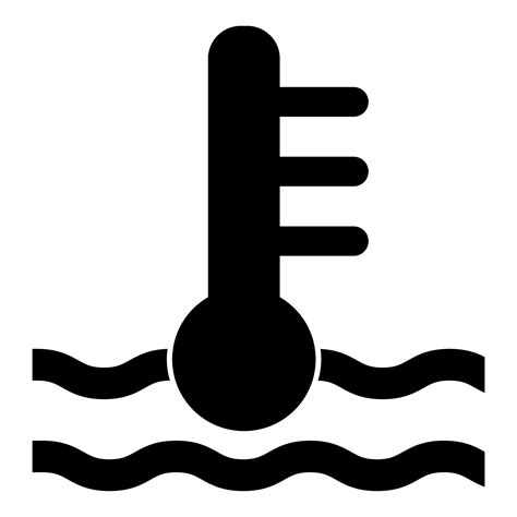 Temperature Icon On White Background Engine Temperature Symbol Vector