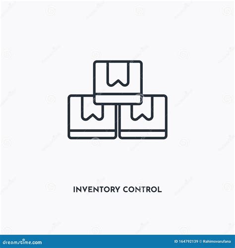 Inventory Control Outline Icon Simple Linear Element Illustration