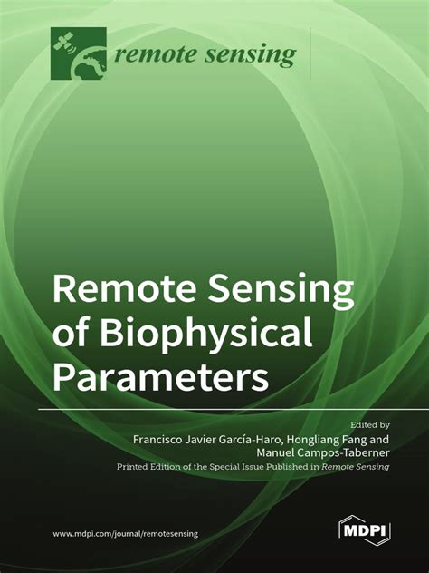 Remote Sensing Of Biophysical Parameters Mdpi 2022 Pdf Wildfire Earth Sciences