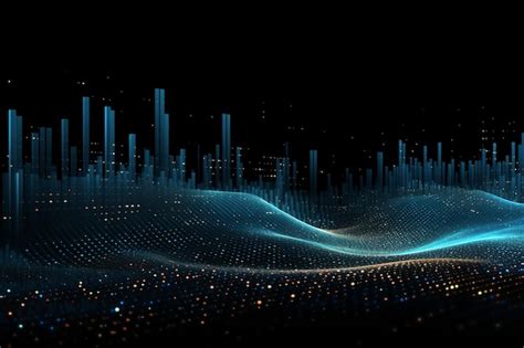 Big Data Visualization Graphs Convey Tech Meanings Musical Sounds
