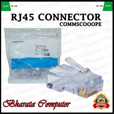 Jual Connector Konektor Rj45 Amp Commscope Original Cat5 Shopee Indonesia