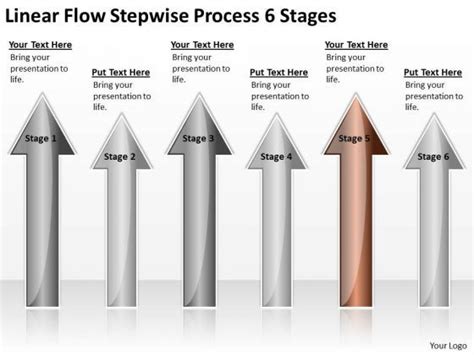 Power Point Arrows Stepwise Process 6 Stages Arrow Powerpoint Templates