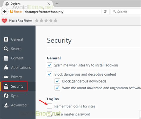 Stop Web Browsers Asking To Save Passwords Avoiderrors