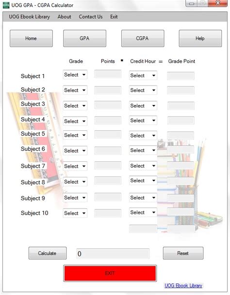 Download Uog Gpa Cgpa Calculator
