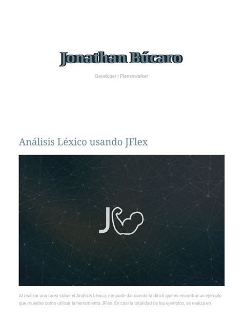 Análisis Léxico Usando Jflex Pdf Compilador Archivo De Computadora