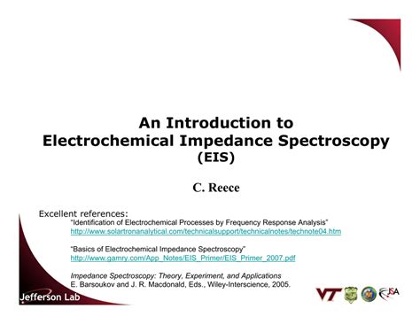 An Introduction To Electrochemical Impedance Spectroscopy