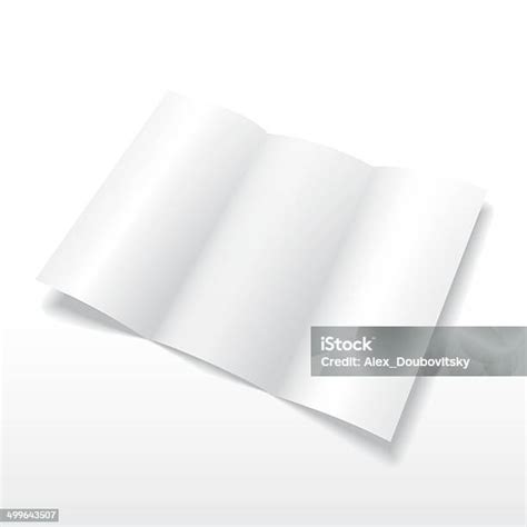 Blank White Tri Fold Vector Brochure Template向量圖形及更多三摺小冊子圖片 三摺小冊子 乞討
