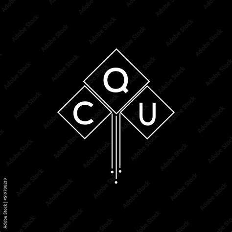 Cqu Letter Logo Design With White Background In Illustrator Cqu Vector