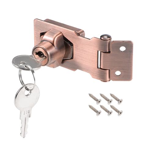 4 Inch Keyed Hasp Locks Zinc Alloy Twist Knob Keyed Locking Hasp W