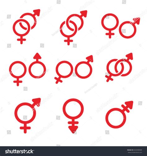 Gender Sex Logo Icon Template Set Stock Vector Royalty Free Shutterstock