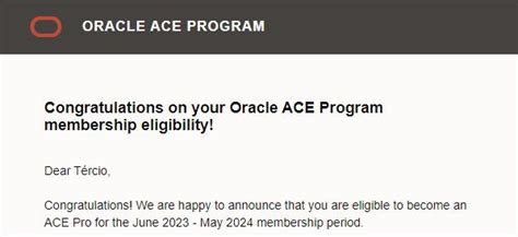 Tércio Costa On Linkedin Oracle Database Oracleace