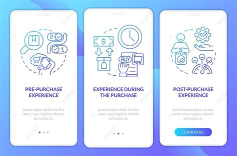 Mobile App Screen With Blue Gradient Onboarding For Complete Sensory Immersion Vector Marketing