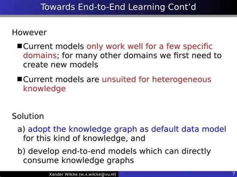 The Knowledge Graph For End To End Learning On Heterogeneous Knowledge