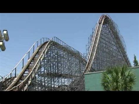 Mega Zeph Wooden Roller Coaster Off Ride Pov Six Flags New Orleans