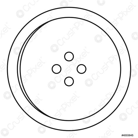 Dress Round Button Icon Outline Style Stock Vector 4003845 Crushpixel