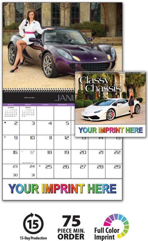 2022 Classy Chassis Spiral Wall Calendar 10 78 X 18 Personalized