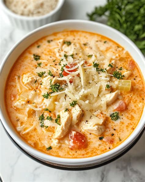 Creamy Chicken Parmesan Soup