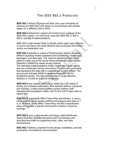 0the ieee 802 x protocols
