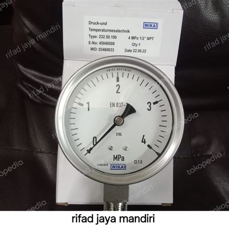Jual Manometer Pressure Gauge Wika 4 Mpa Size 4 Inch Full Stainless Jakarta Barat Rifad
