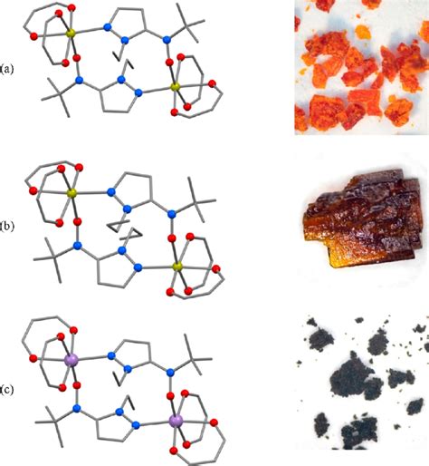 Structures Of The Mhfac 2 L Et 2 Dimers M A Zn C Mn And