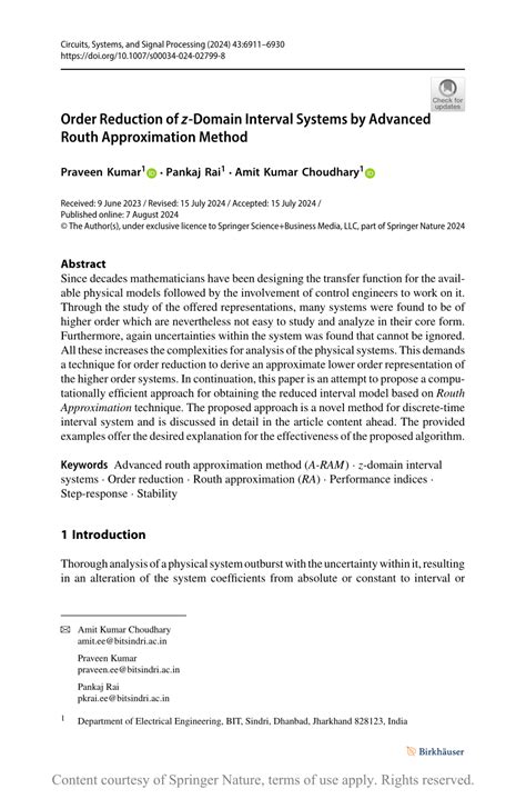 Order Reduction Of Z Domain Interval Systems By Advanced Routh
