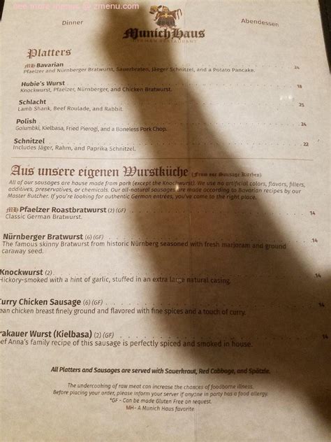 Online Menu Of Munich Haus Restaurant Chicopee Massachusetts 01013