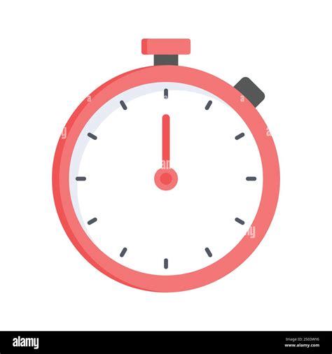 A Flat Design Of Stopwatch Time Counter Vector Design Stock Vector