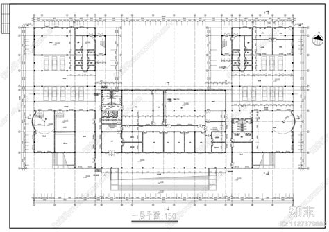 人民法院办公楼建筑施工图下载【id1127379880】知末案例馆