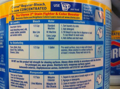 Bleach Bottle Directions At William Behm Blog