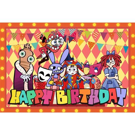 The Amazing Digital Circus Set Aandb Party Banner Cake Topper Cupcake