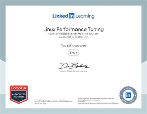 Just Finished The Course “linux Performance Tuning” By Kevin Dankwardt