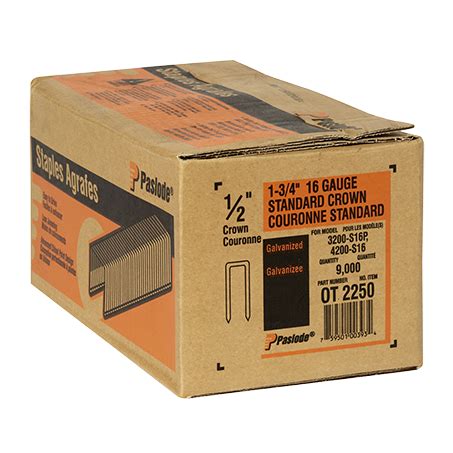 16 Ga Standardwide Crown Staples Paslode